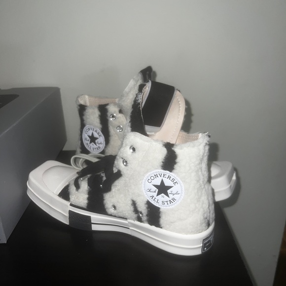 Converse | Shoes | High Top Fleece Sneakers By Rick Owens Drkshdw X ...